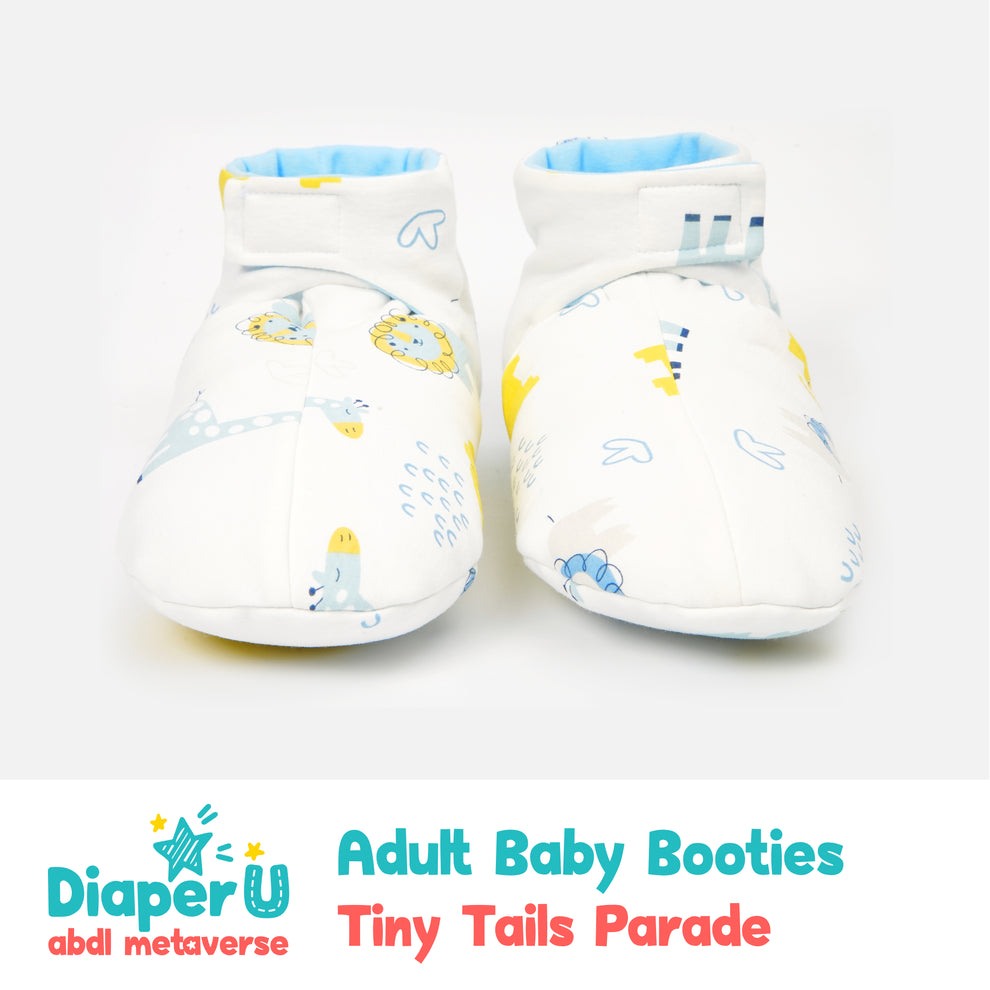 ABDL Baby Booties - Tiny Tails Parade – DiaperU