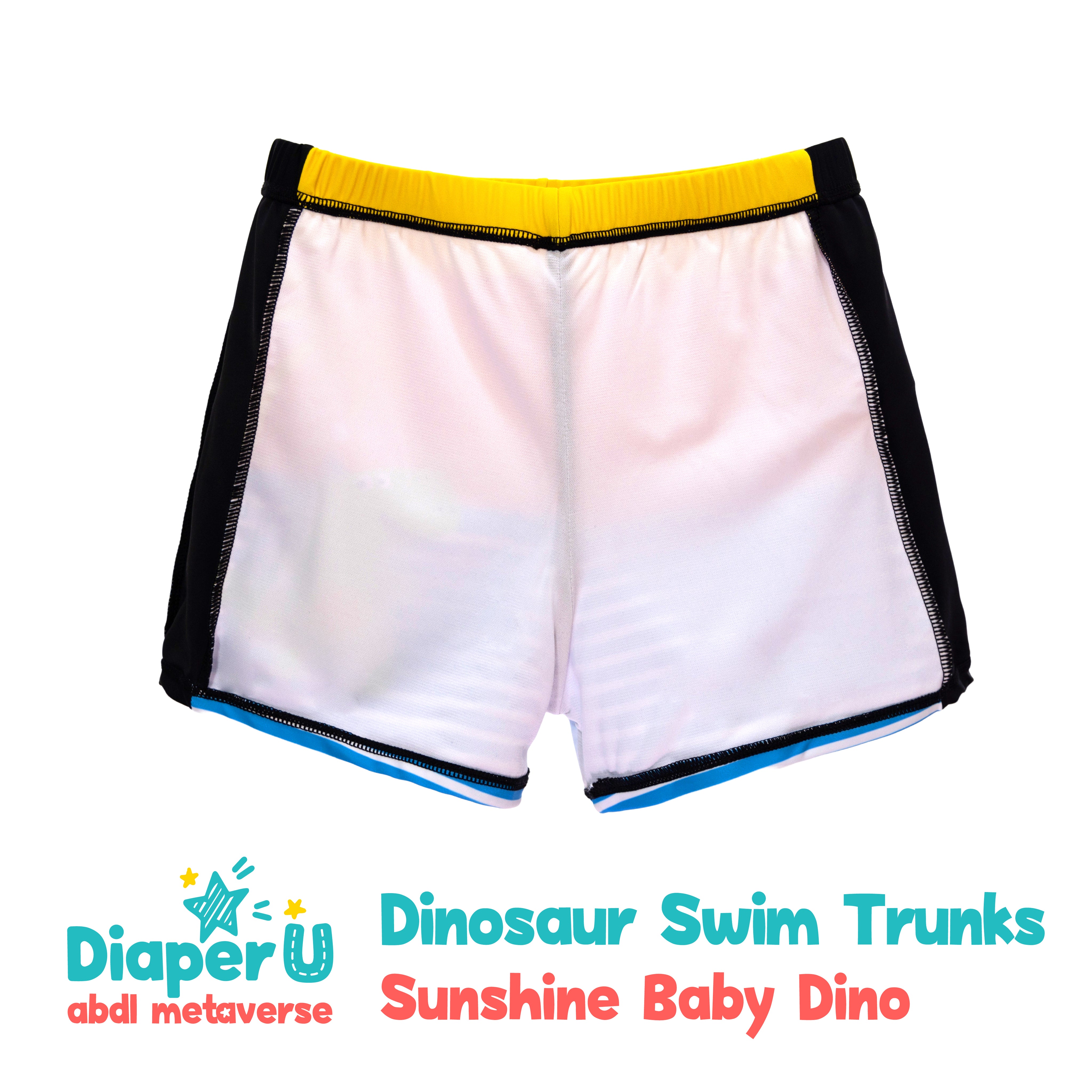 ABDL Dinosaur Swim Trunks - Sunshine Baby Dino – DiaperU