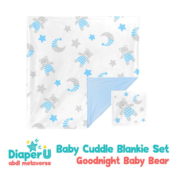 Baby Cuddle Blankie Set - Goodnight Baby Bear – DiaperU