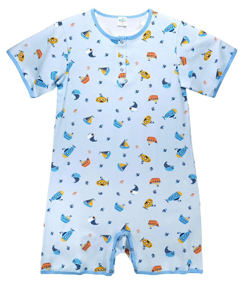 ABDL Adult Baby Romper - Little Ships – DiaperU