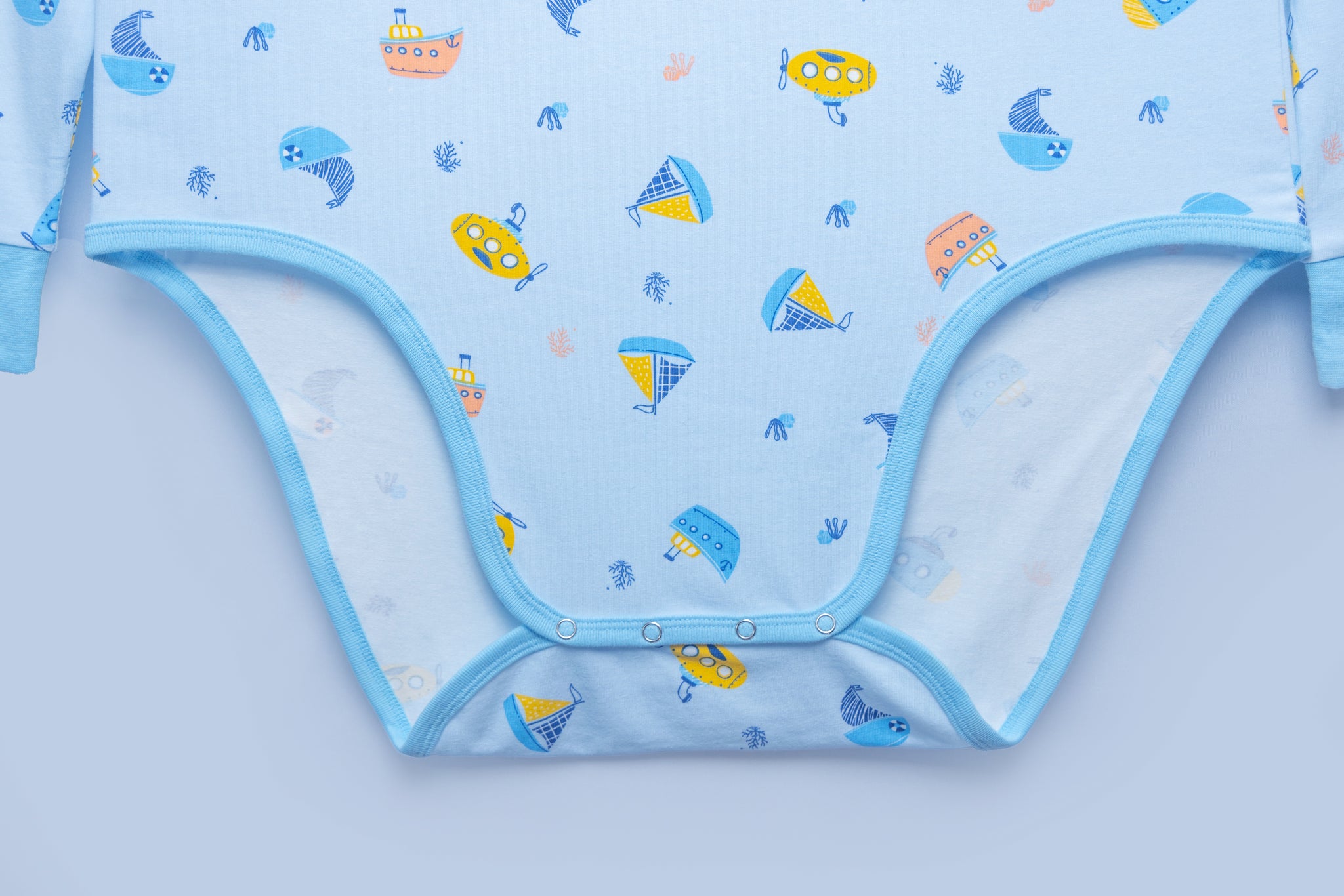 ABDL Long Sleeve Onesie - Little Ships – DiaperU