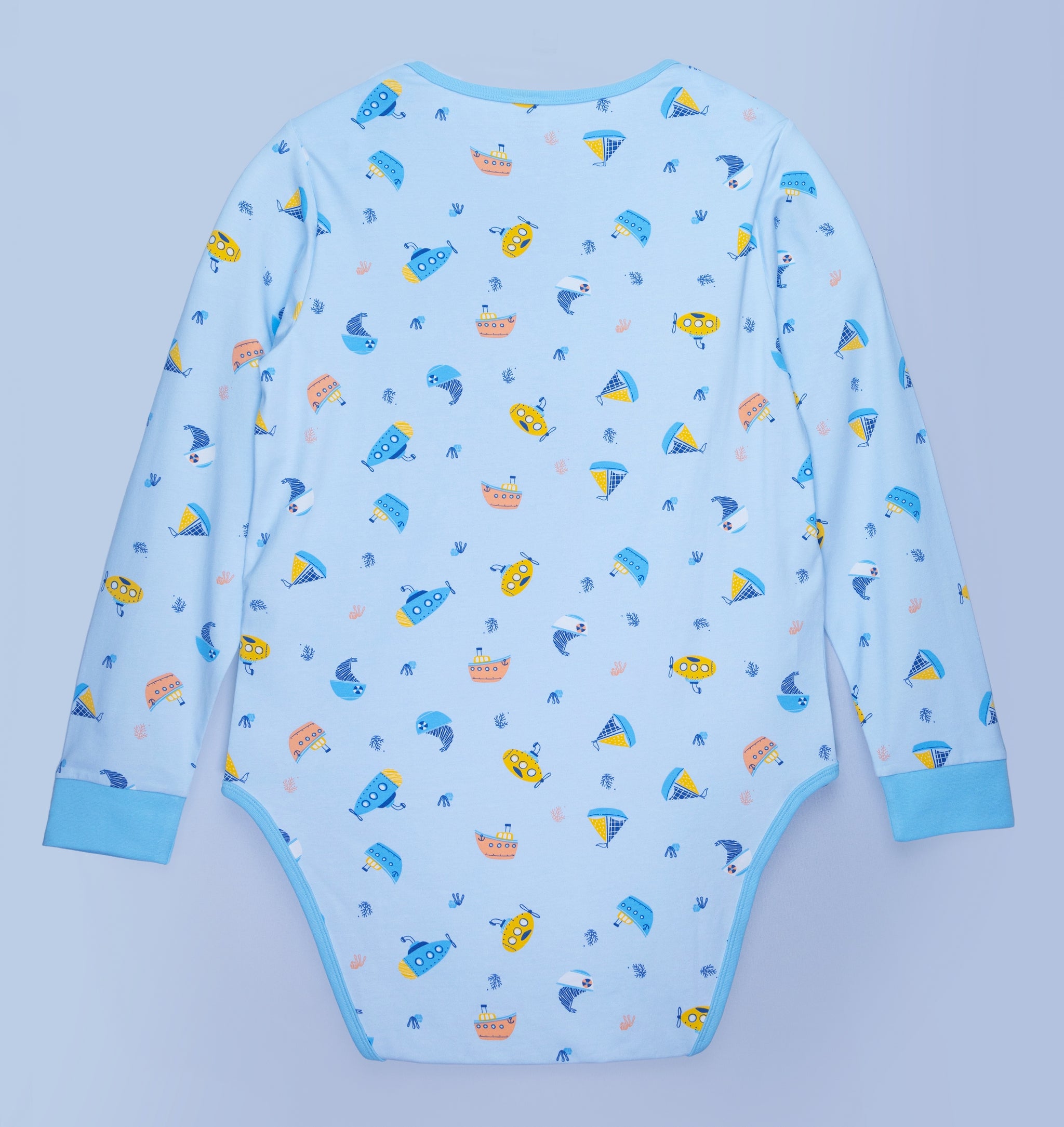 ABDL Long Sleeve Onesie - Little Ships – DiaperU