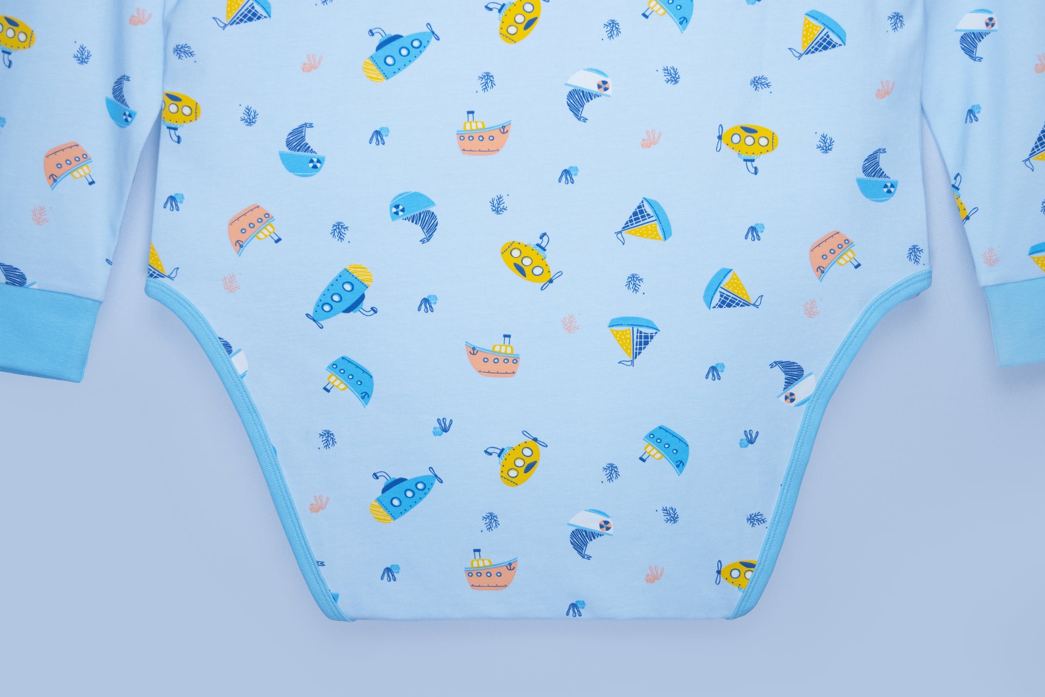 ABDL Long Sleeve Onesie - Little Ships – DiaperU