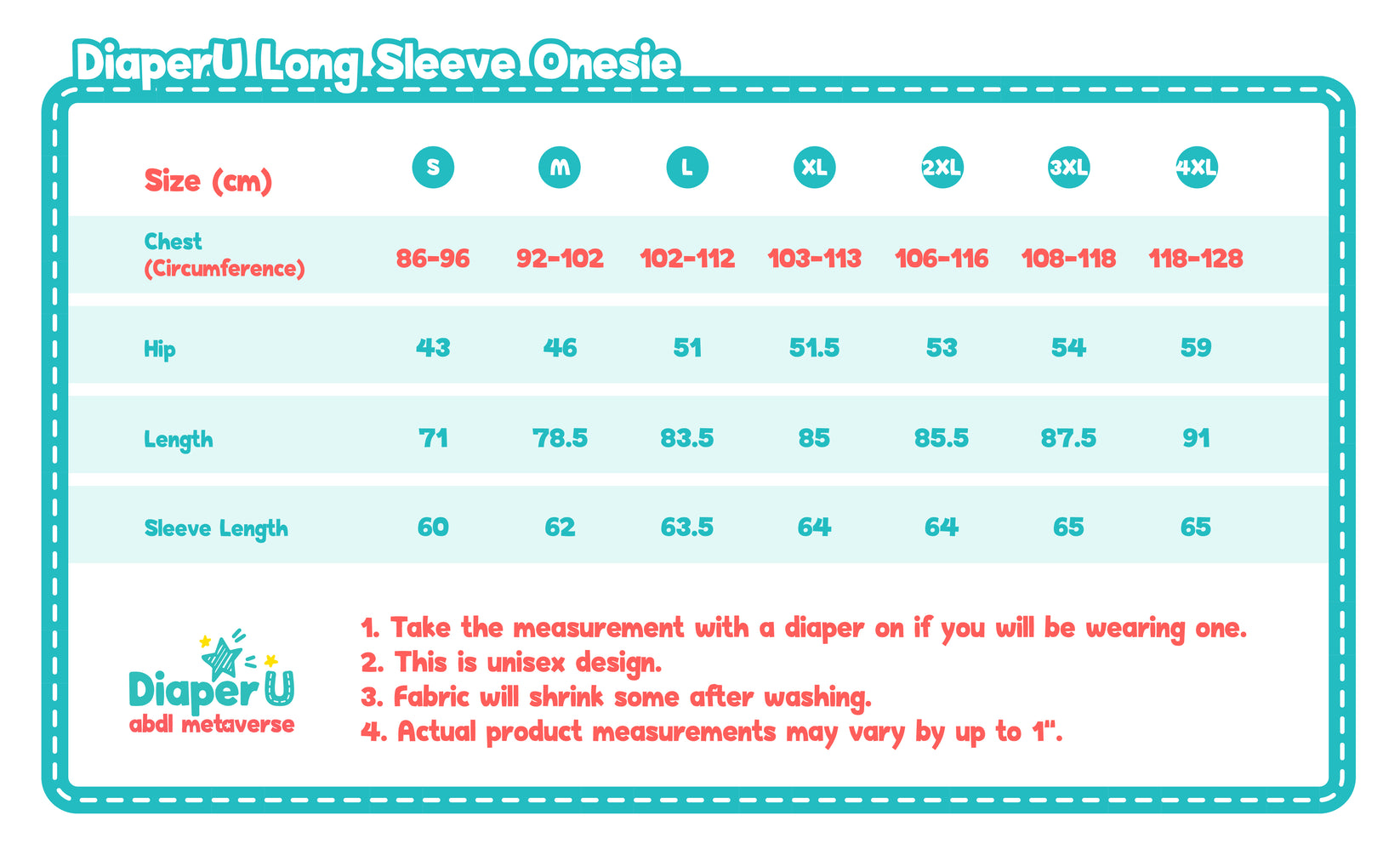ABDL Long Sleeve Onesie - Little Ships – DiaperU