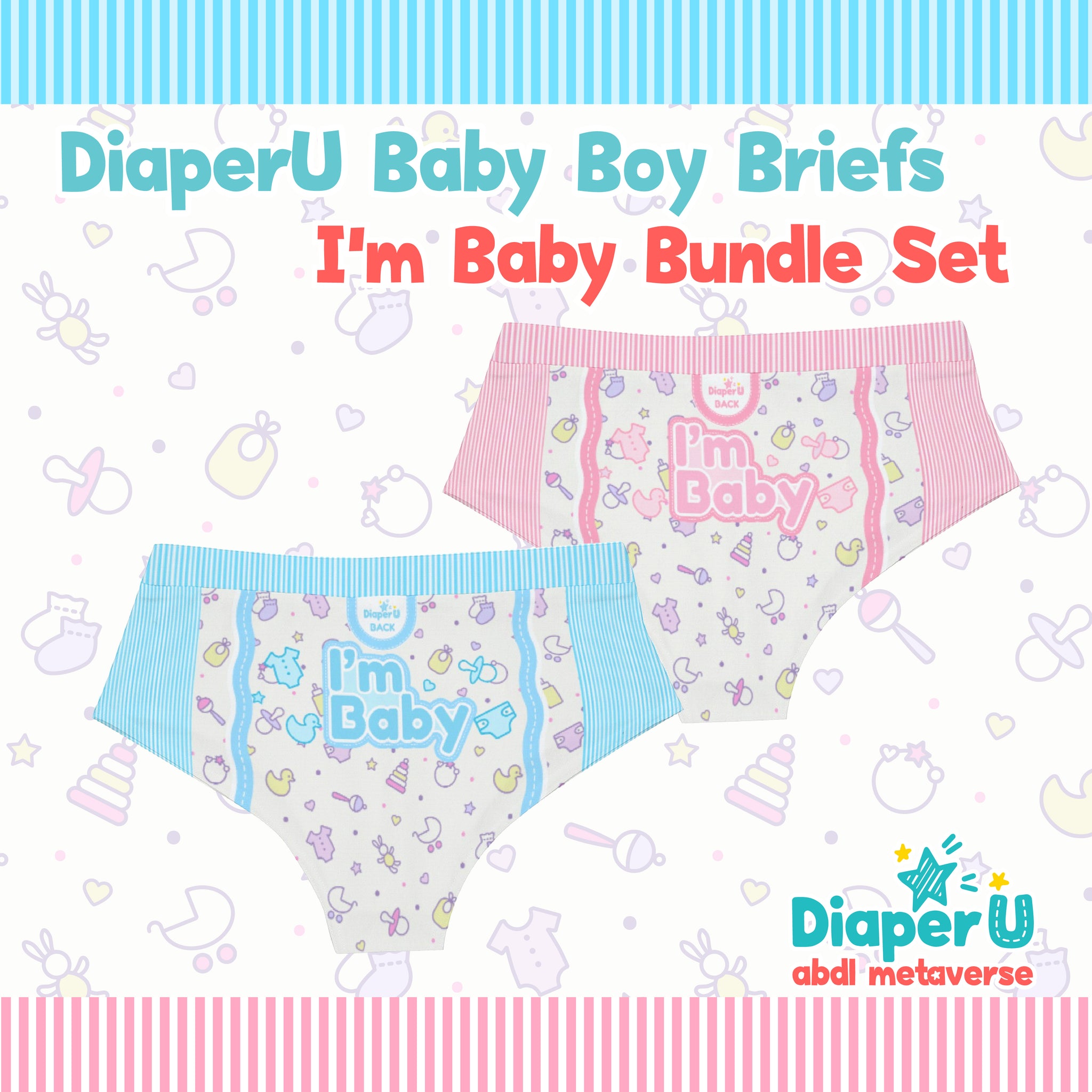 ABDL Baby Boy Briefs Bundle - I'm Baby Bundle Set – DiaperU
