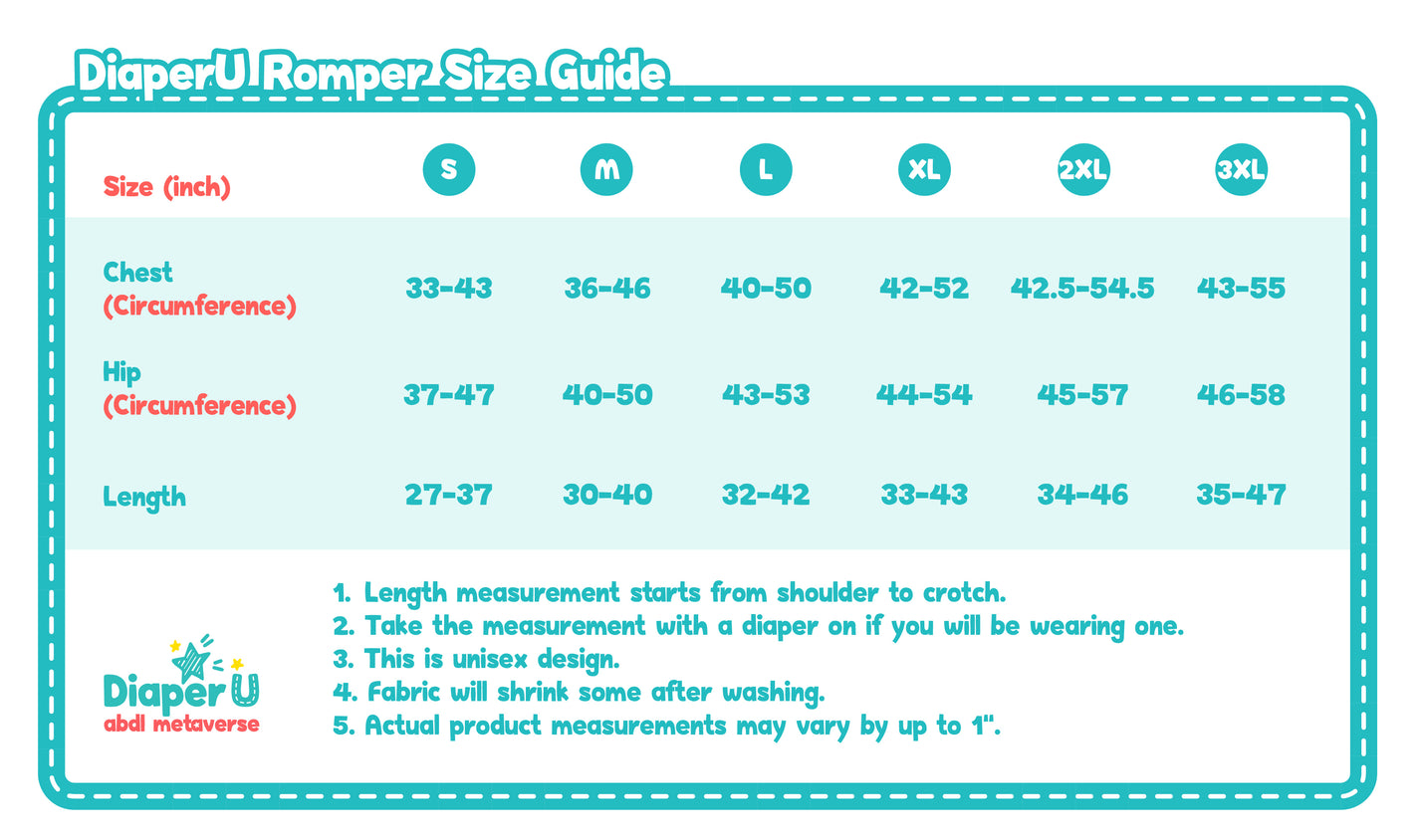 ABDL Romper - Preschooler Romper – DiaperU